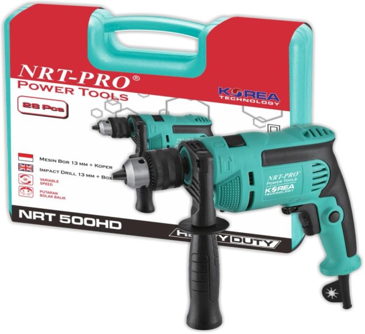 NRT Pro 500HD Mesin Bor Tembok / beton / Impact Drill 28pcs | Lazada ...