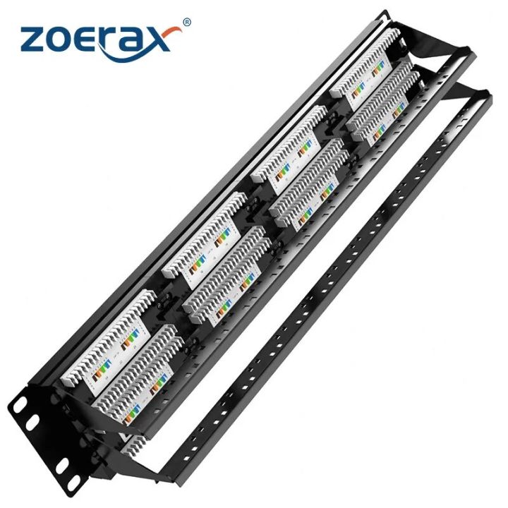 ZoeRax Patch Panel 48 Port Cat6 10G Support, Network Patch Panel UTP 19 ...