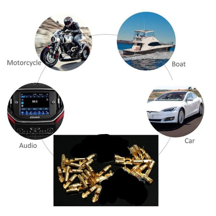 3.9mm Bullet Crimping Terminals Motorcycle Connector Terminals Socket ...