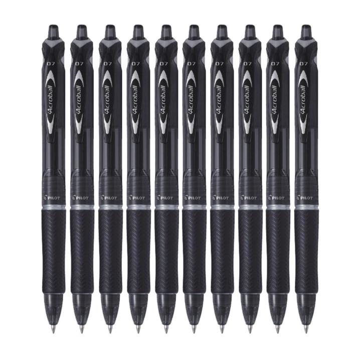 Pilot [Bundle 10 Pcs] Acroball Pen 0.7mm (Black Ink) BAB-15F-BB(BULK ...