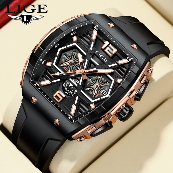 LIGE 2024 Top Brand Luxury Men Watch FOXBOX Fashion Casual Sports ...