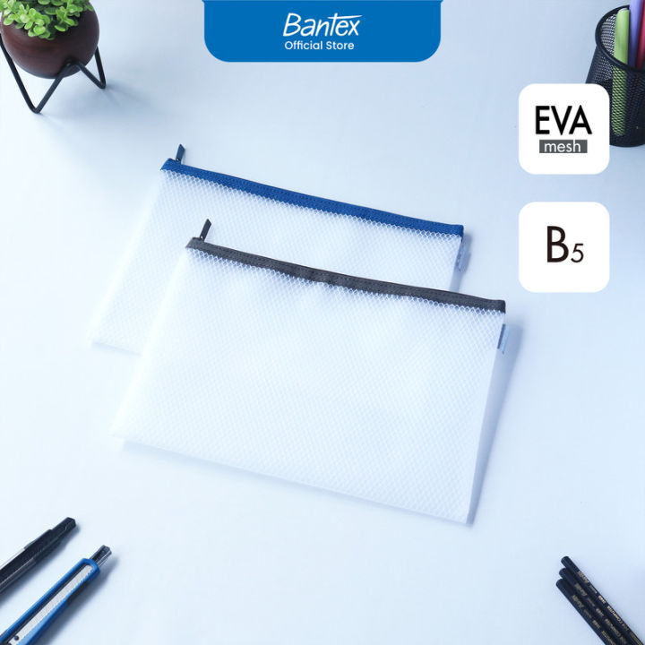 Bantex Document Bag / Zipper Jaring B5 Transparan Bahan EVA Mesh BF2102 ...