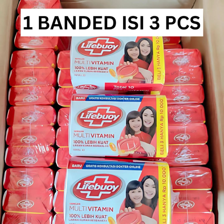 ( 1 BANDED/PAK ISI 3 ) SABUN BATANG LIFEBUOY BANDED ISI 3 PCS HARGA ...