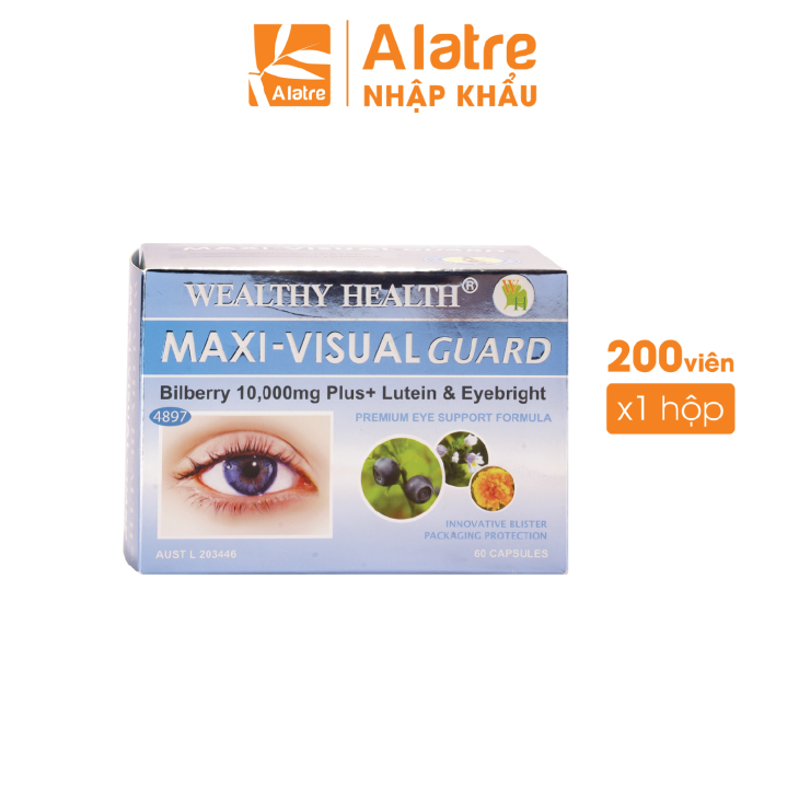 WH0000008 - Viên Uống Wealthy Heath Maxi Visual Guard ÚC Hộp 60 Viên ...
