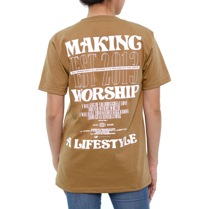 Worship Generation WG Series 2023 10th Anniversary T-Shirt Wood Brown ...
