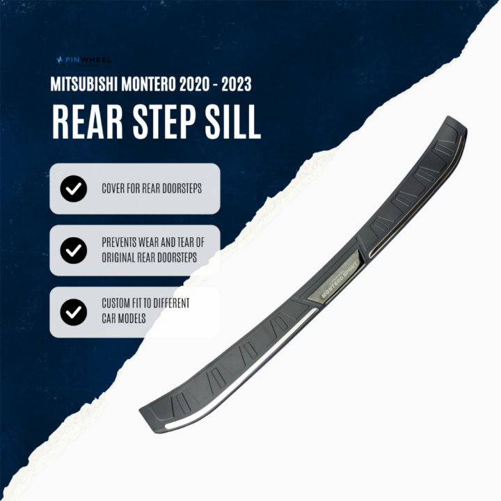 Mitsubishi Montero 2020-2023 Pinwheel Rear Step Sill | Lazada PH