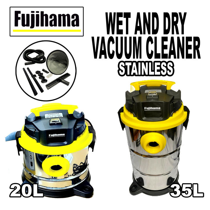 Fujihama - Wet and Dry Vacuum Cleaner Stainless Body with complete ...