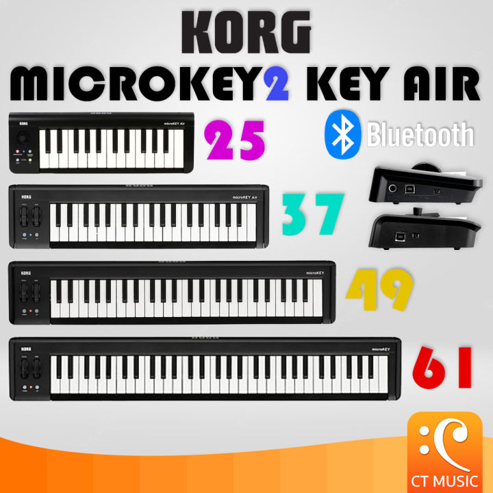 Korg Microkey2 Key Air 25 / 37 / 49 / 61 Key คีย์บอร์ดใบ้ Midi Keyboard ...