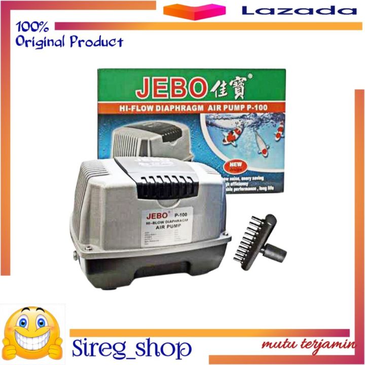 Aerator/Pompa Udara Jebo P 100, Pompa Udara Aquarium/Kolam Ikan ...