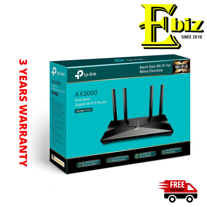 TP-LINK Archer AX50 AX3000 Dual Band Gigabit Wi-Fi 6 Router | Lazada