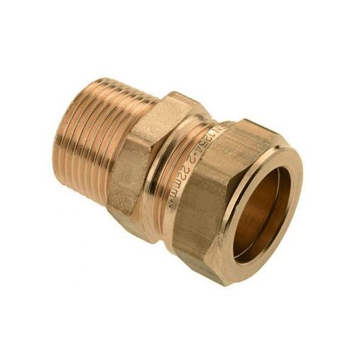 5/8" x 1/2" Brass Compression Straight Coupling Brass Straight Coupling ...