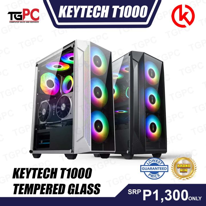 Keytech T1000 Tempered Glass Mid Atx Computer Case | Lazada PH