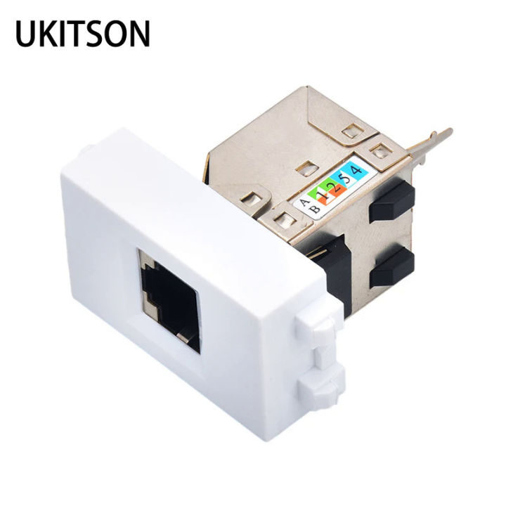 [UKITSON]Shield RJ45 LAN Module Socket Shielded UTP Gigabit Slot ...