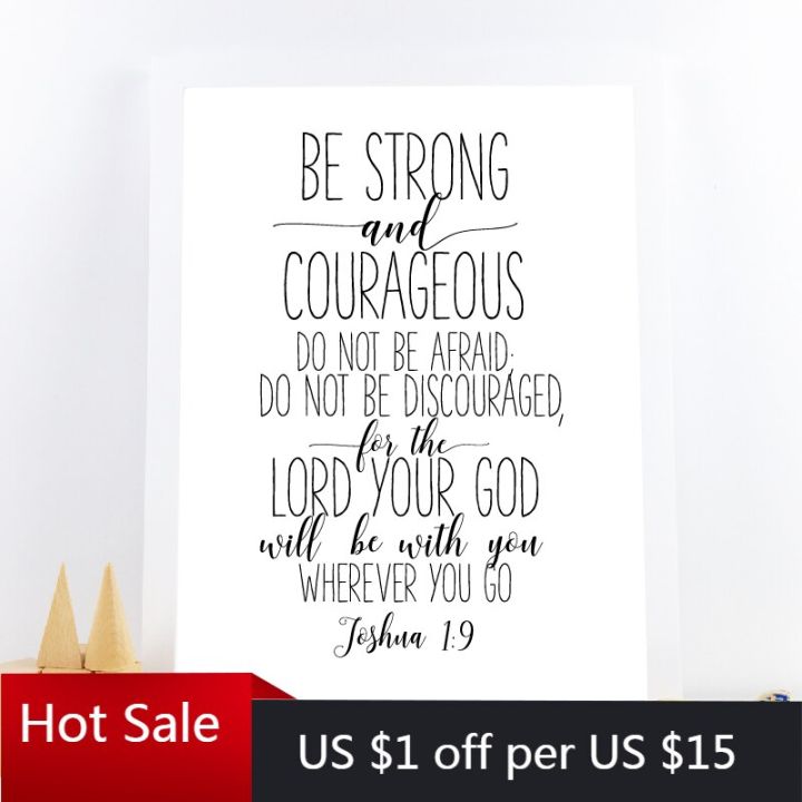Bible Verse Quotes Canvas Painting Wall Art Picture Christian Nursery ...