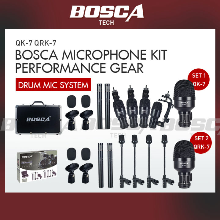 BOSCA Drum Microphone Kit Drum mic system QK-7 QRK-7 | Lazada PH