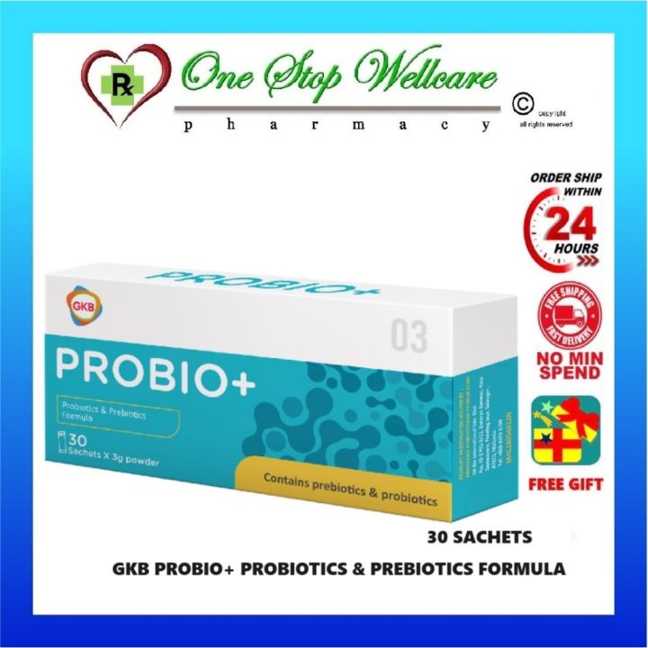 GKB PROBIO+ PROBIOTICS & PREBIOTICS FORMULA 30'S (EXP:10/2026) | Lazada