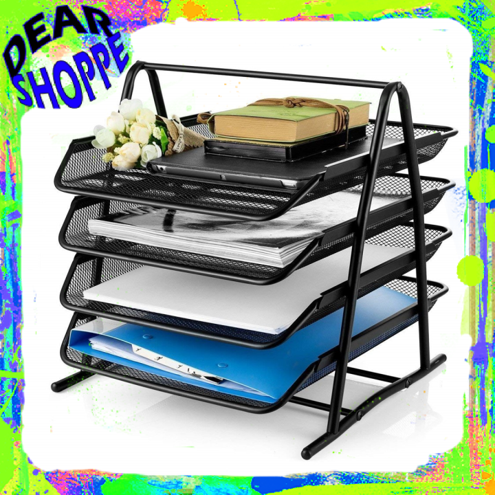 DEAR 4 Layer 4 Tier File Document Letter Paper Tray Sorter Collection ...