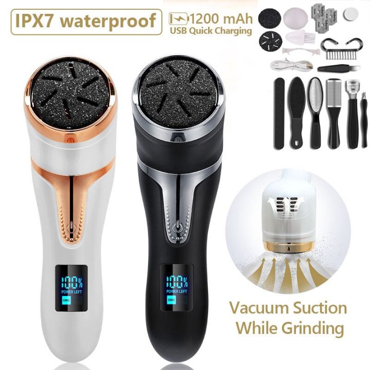 Rechargeable Electric Foot File Electric Pedicure Sander IPX7 ...