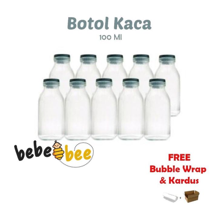 Botol Kaca ASI 100 ml ASIP VIAL Botol Susu Ibu Dan Bayi Tutup Karet ...