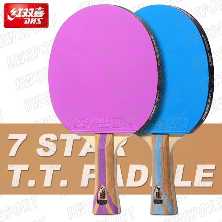 DHS 6 Star Color Table Tennis Racket 7 Star Ping Pong Paddle Racket Bat ...