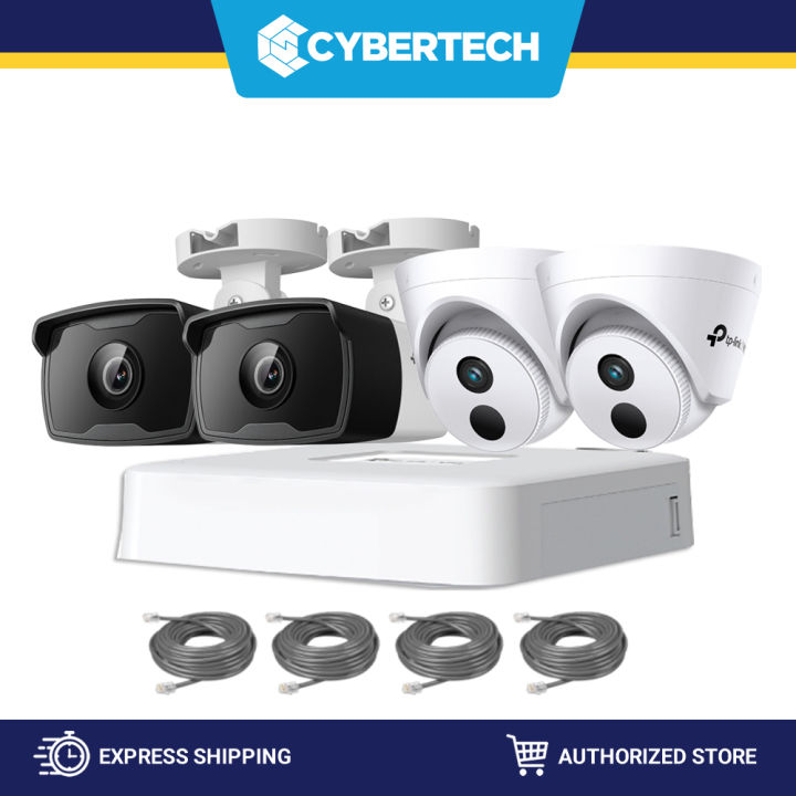Cybertech TP-link VIGI 4- CHANNEL IP CAMERA SURVEILLANCE KIT | Lazada PH