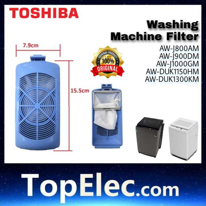 TOSHIBA ORIGINAL WASHING MACHINE FILTER AW-J1000 / AW-J900 / AW-J800 ...