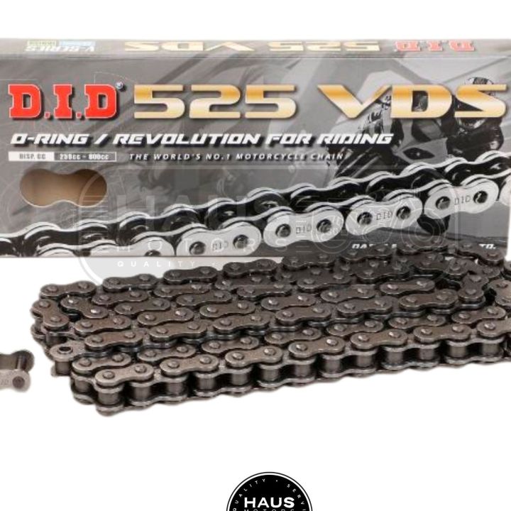 DID O-RING SEALED CHAIN 525 VDS X 120 / 130 (STEEL-BLACK) | Lazada PH