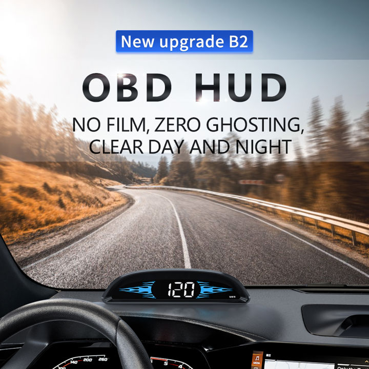 Car New OBD Speedometer HUD Head-up Display B2 Multi-Functions Car ...