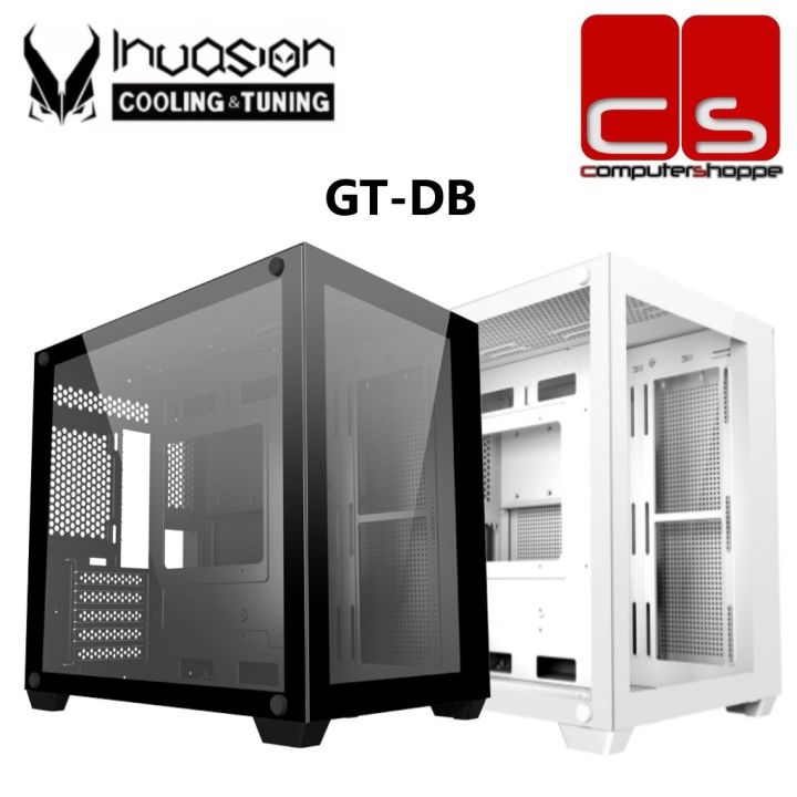 Invasion GT-DB M-ATX Mid-Tower Gaming Case with ARGB Fan - Black/White ...