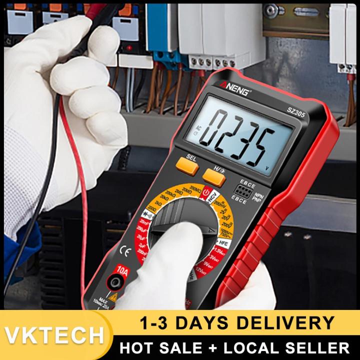 Digital Multimeter Large Screen AC/DC Voltage Tester 1999 Counts ...