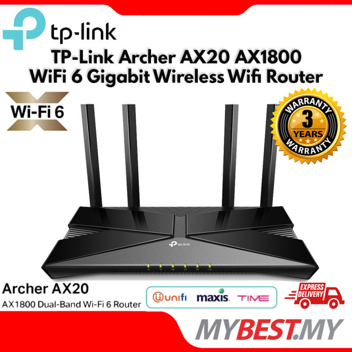TP-Link Archer AX20 - AX1800 Dual-Band Gigabit Wi-Fi 6 Router, suitable ...