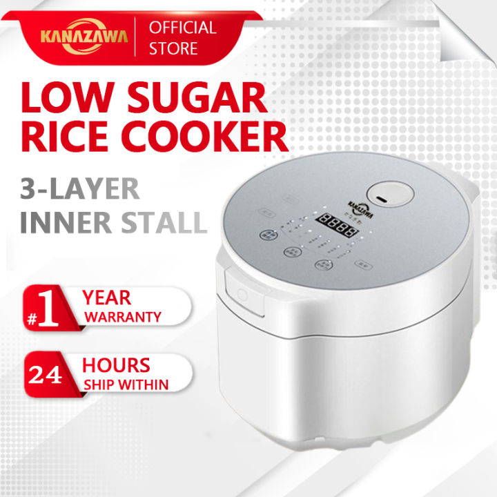 KANAZAWA 5L Smart Rice Cooker Low Sugar Healthy LCD Smart Touch Panel ...