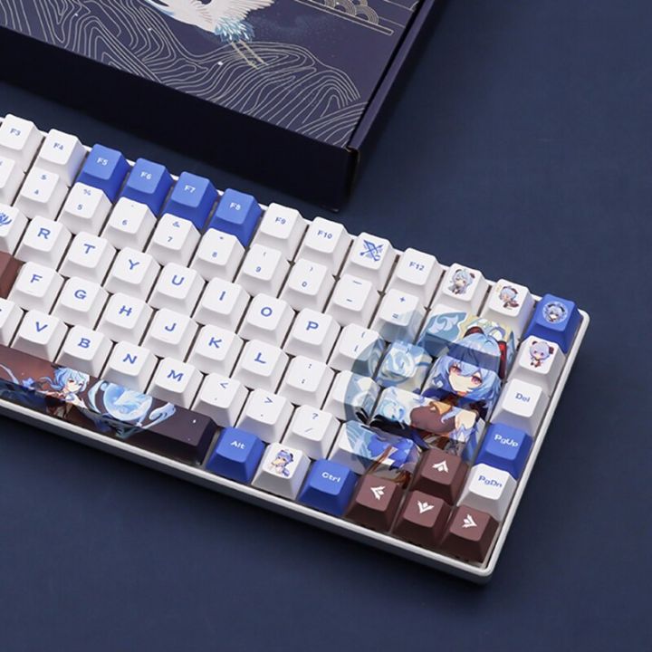 Genshin Impact Ganyu Keycap Cherry Profile Theme Anime PBT Dye Sub ...