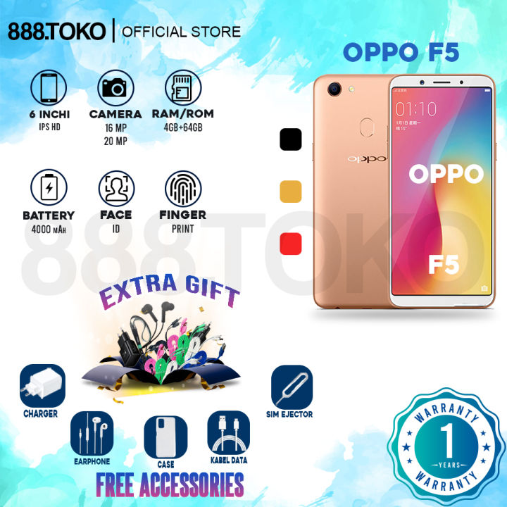 COD hp oppo F5 ram 4/64 4G LTE refurbish | Lazada Indonesia