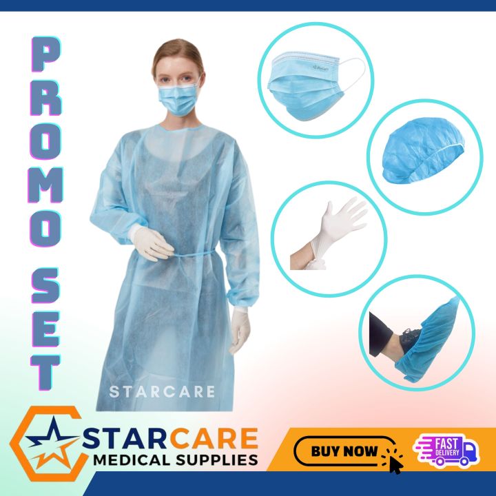 PPE Set Isolation Gown Non-Woven (25gsm/40gsm) | Lazada PH