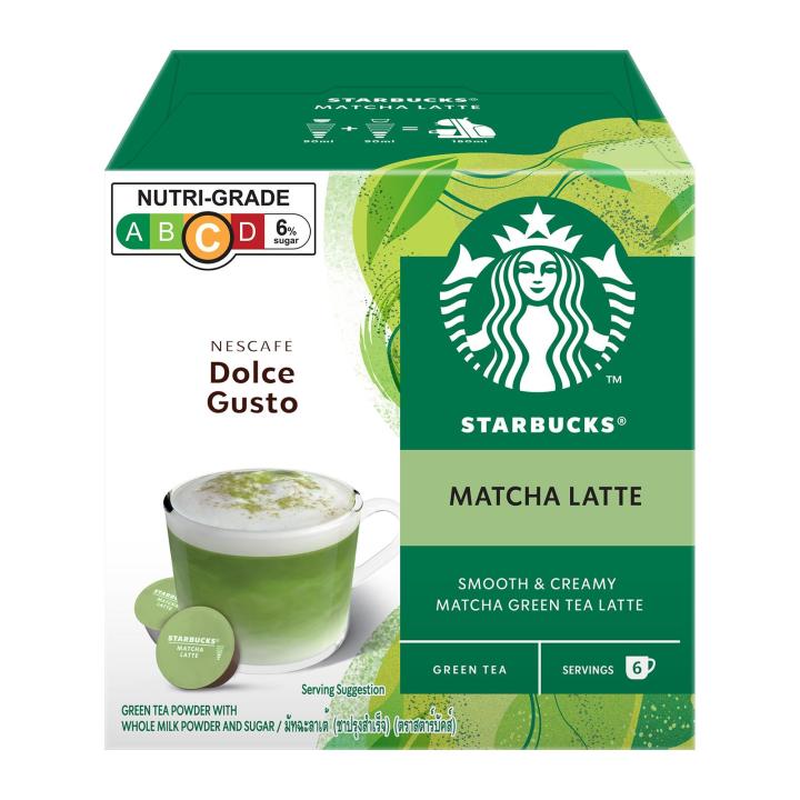 Starbucks Matcha Latte by Nescafe Dolce Gusto 6 Servings - Coffee ...