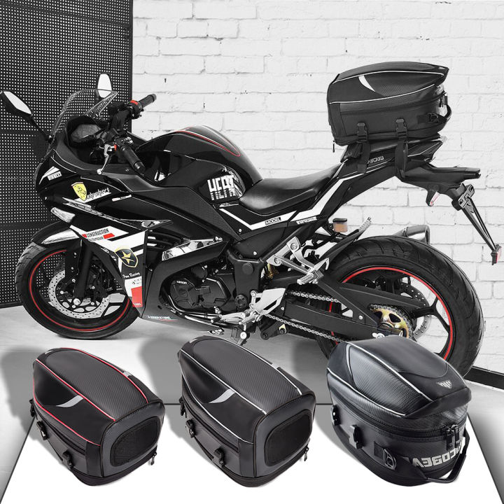 Motorcycle Waterproof Tail Bags Back Seat Bags Kit Travel Bag Motorbike ...