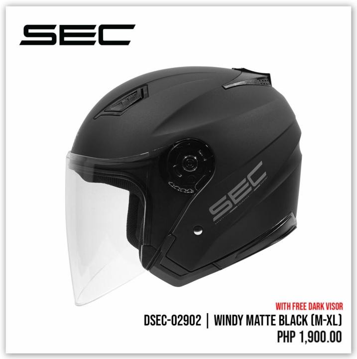 sec windy half face helmet single visor | Lazada PH