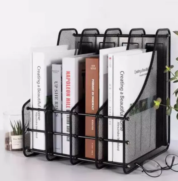 Metal File Frame Holder Document Tray Organizer Muti-Layer Rack File ...