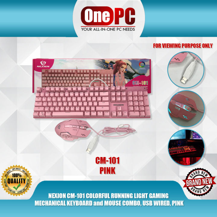 NEXION CM-101 COLORFUL RUNNING LIGHT GAMING MECHANICAL KEYBOARD and ...