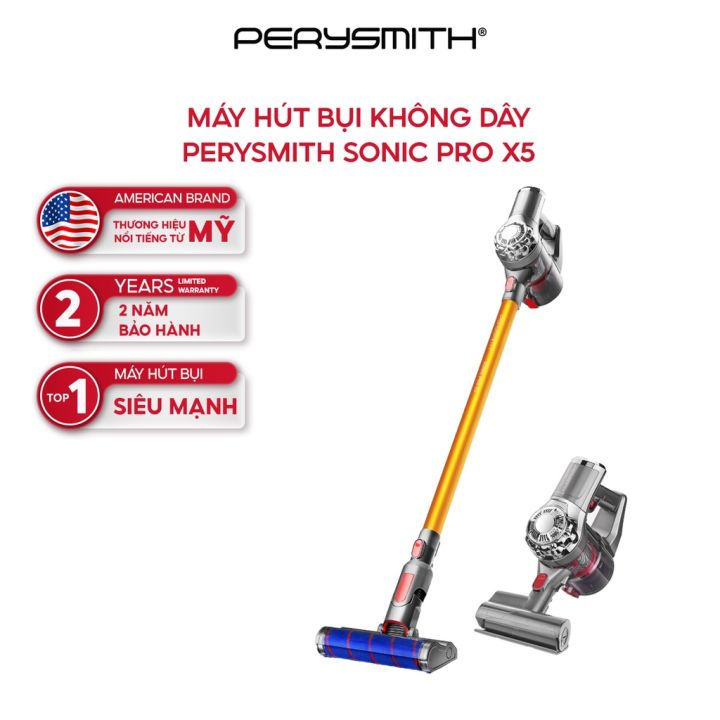Máy hút bụi không dây cầm tay PerySmith Sonic Pro X5 lực hút mạnh ...
