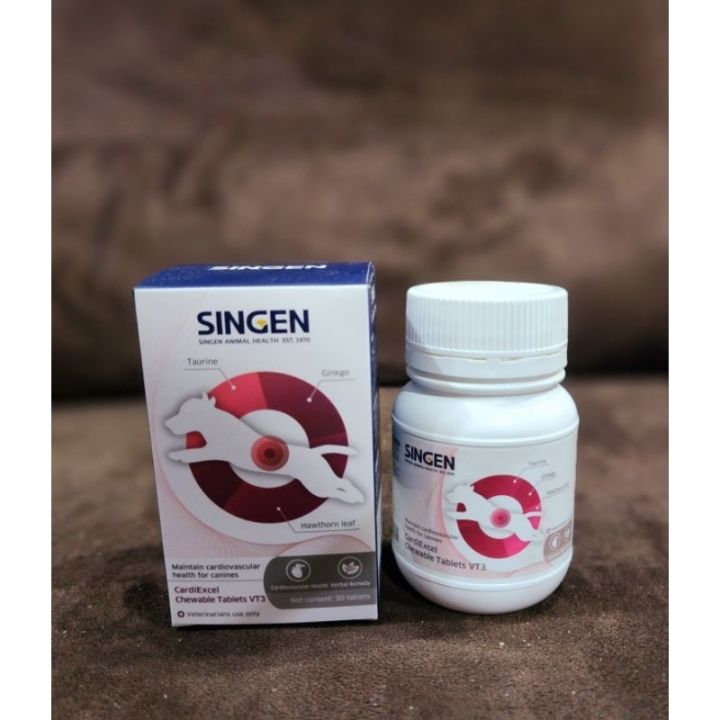 New Packaging SingenVet Cardiexcel Chewable Tablets for dogs and cat ...