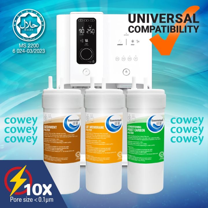 SAEMMUL 6” U TYPE UF MINERAL WATER FILTER SET (HALAL CERTIFIED FILTER ...