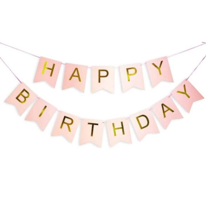 Banner Happy Birthday Segilima Segi Lima White Gold Black Blue Pink ...