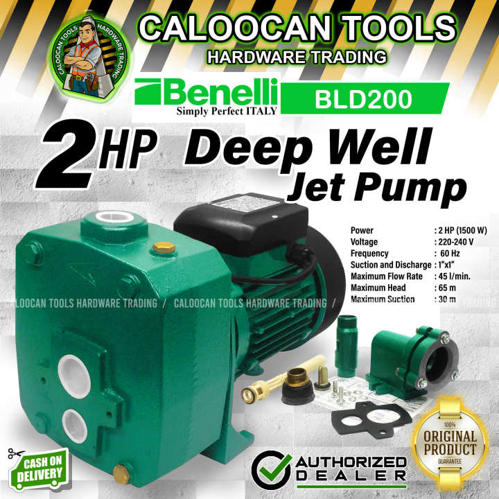 BENELLI Italy Heavy Duty Deep Well Water Jet Pump with Ejector and ...