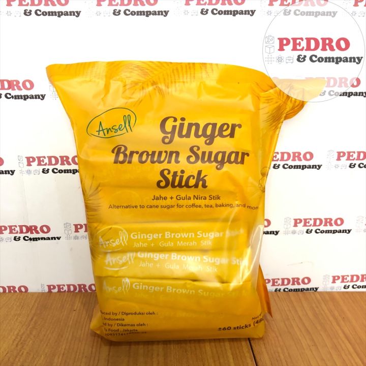 Ansell ginger brown sugar stick 60 stick 480 gram - gula stik jahe ...