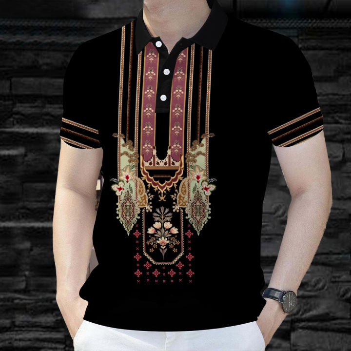 2025 Summer Asean Attire For Men Ethnic Modern Barong For Men Polo ...
