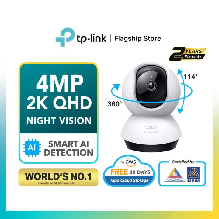 TP-Link 4MP 2K AI CCTV Wi-Fi & Wireless IP Camera Tapo C220 | Lazada