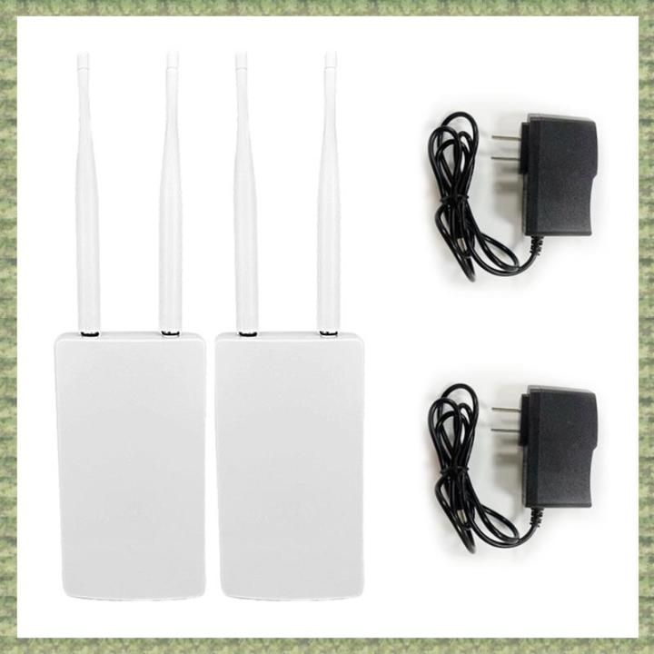 (WKZB) 2X 4G LTE Wireless AP Hotspots CAT4 Outdoor LAN WAN SMA Antenna ...