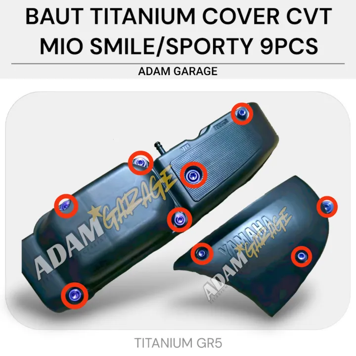 BAUT TITANIUM COVER CVT MIO SMILE MIO SPORTY ISI 9 BAUT GRADE 5 ADAM ...